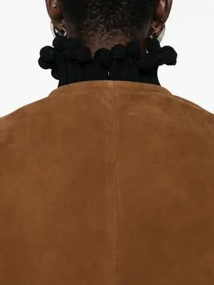 Alaïa Short Suede Blazer - Brown