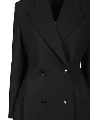 Alaïa Double-breasted Rounded Coat - Blue
