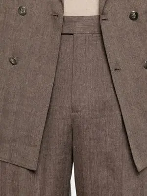 Brunello Cucinelli Wool And Linen Double-breasted Suit