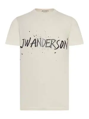 JW Anderson J.w.anderson Circular T-shirt In Ecru Jersey - Cream