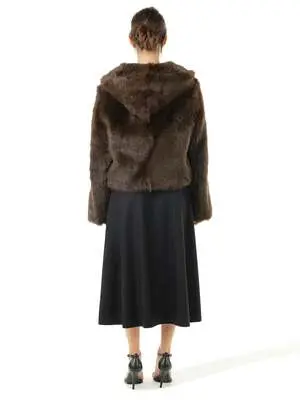 Loewe Shearling Hooded Jacket