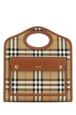 Burberry Printed Canvas And Leather Mini Pocket Handbag - Multicolor