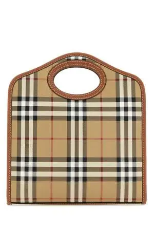 Burberry Printed Canvas And Leather Mini Pocket Handbag - Multicolor