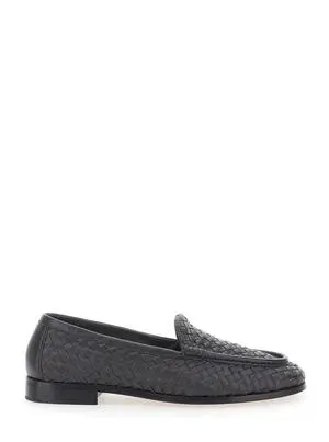 Bottega Veneta Silenzio Intreccio Leather Loafers - Multicolor