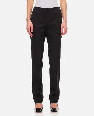 Attico Wool Gabardine Straight Pants - Multicolor