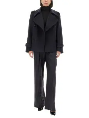 Max Mara Laveno Wool And Cashmere Coat - Blue