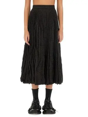 Balenciaga Pleated Skirt - Brown