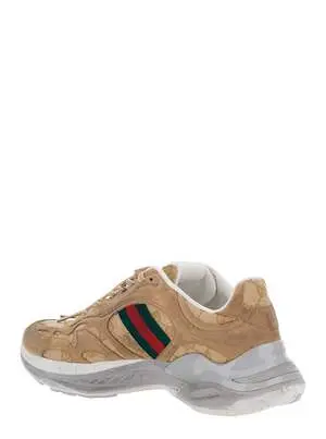 Gucci 2.0 Suede And Gg Canvas Low Top Sneakers - Multicolor
