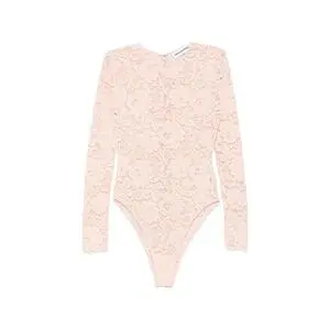 SELF-PORTRAIT Floral Lace Long Sleeve Top - Cream