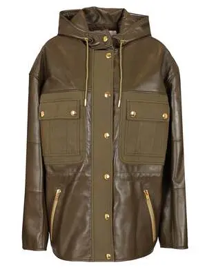 Celine Lambskin Parka - Green