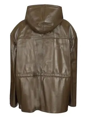 Celine Lambskin Parka - Green