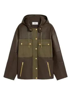Celine Lambskin Parka - Green