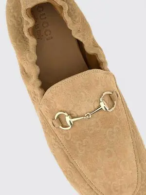 Gucci Suede Loafers - Cream