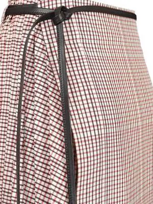 Bottega Veneta Checked Midi Skirt