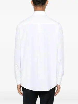 Fendi Topstitched Roma Lettering Cotton Shirt