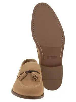 Brunello Cucinelli Suede Loafers With Tassels