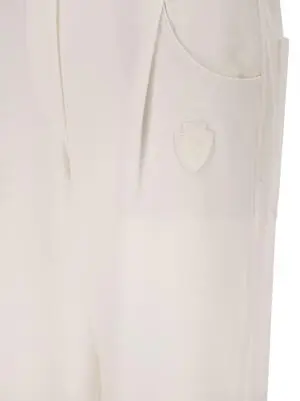 Brunello Cucinelli Stretch Cotton Gabardine Jogging Trousers - White