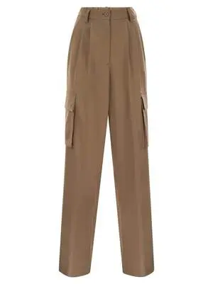 Herno Soft Wool Cargo Pants - Brown