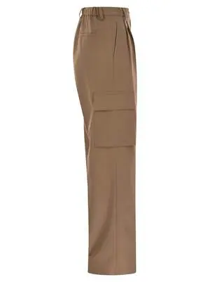 Herno Soft Wool Cargo Pants - Brown