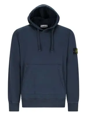 Stone Island Logo Cotton Hoodie - Multicolor