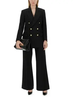 Victoria Beckham Double-breasted Virgin Wool Blend Jacket