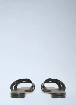 Saint Laurent Tribute Leather Sandals - Black
