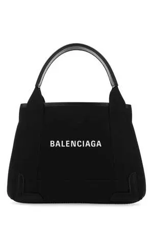 Balenciaga Canvas Cabas Navy Xs Handbag - Black