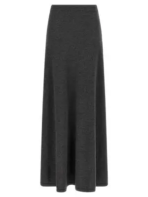Balenciaga Maxi Wool Skirt - Gray