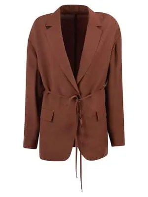 Brunello Cucinelli Tie Detailed Blazers For Women