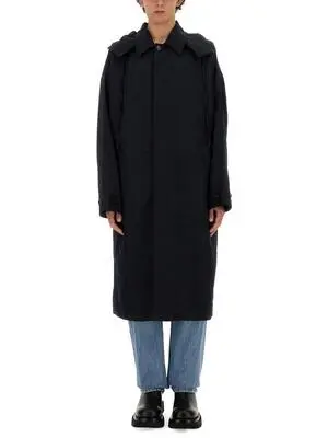 Bottega Veneta Hooded Trench Coat - Blue