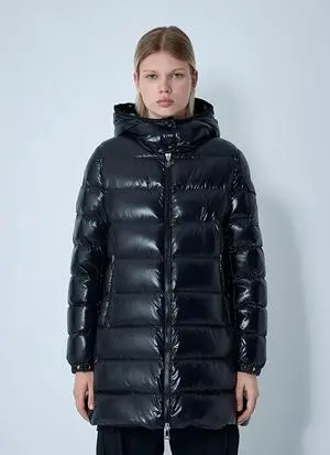 Moncler Courcelles Long Down Coat - Black