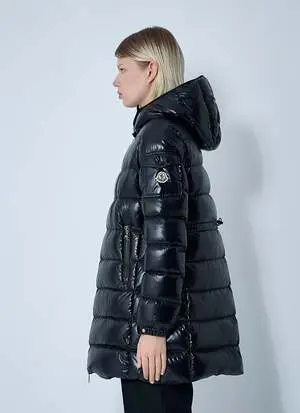 Moncler Courcelles Long Down Coat - Black