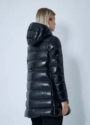 Moncler Courcelles Long Down Coat - Black