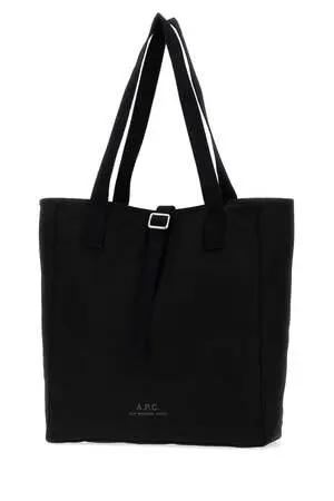 A.p.c. Canvas Cabas Archive Shopping Bag - Black