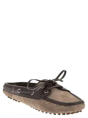 Brunello Cucinelli Suede Sabot Loafers