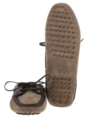 Brunello Cucinelli Suede Sabot Loafers