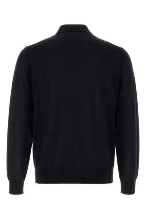 Prada Midnight Wool Polo Shirt