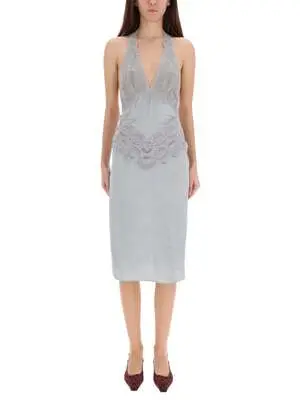Gucci Silk Satin Dress - Gray