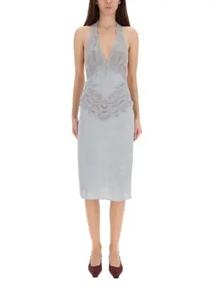Gucci Silk Satin Dress - Gray