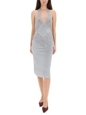 Gucci Silk Satin Dress - Gray