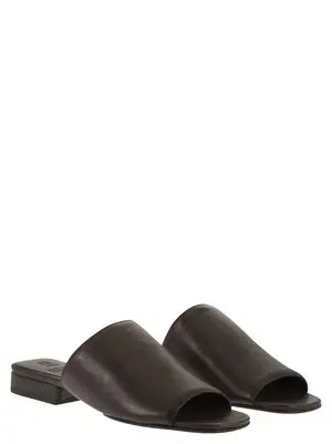 Brunello Cucinelli Riding Calfskin Mules With Jewellery - Brown