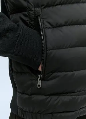 Moncler Wool-blend Zip-up Cardigan - Black