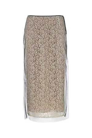 Fendi Black Lace Skirt - Multicolor