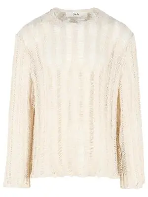 Séfr Aestasbroken White' Cotton Blend T-shirt
