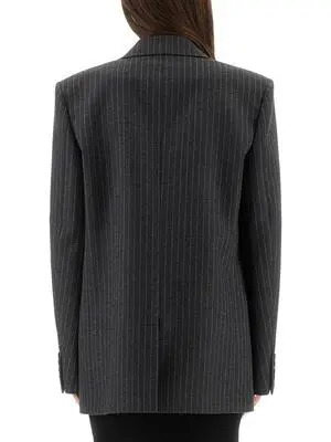 Saint Laurent Cassandre Double-breasted Jacket - Gray