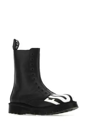 VTMNTS Black Leather Ankle Boots