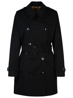 Burberry Kensington' Polyester Trench Coat - Black
