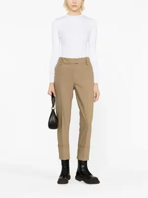 Brunello Cucinelli Chain Collar Long-sleeved Fitted Top
