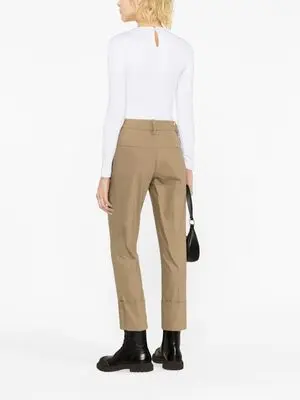 Brunello Cucinelli Chain Collar Long-sleeved Fitted Top