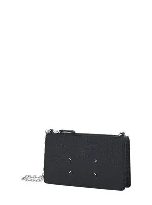 MAISON MARGIELA Leather Mini Bag With Chain - Multicolor